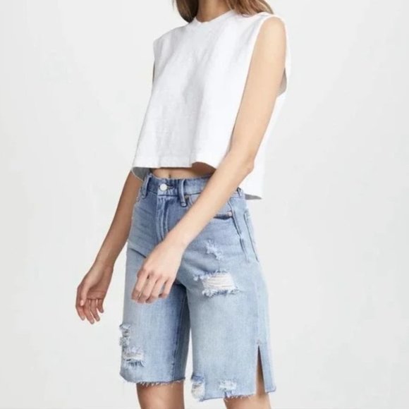 Habitual | Shorts | Nwt Habitual High Rise Bermuda Distressed Denim ...